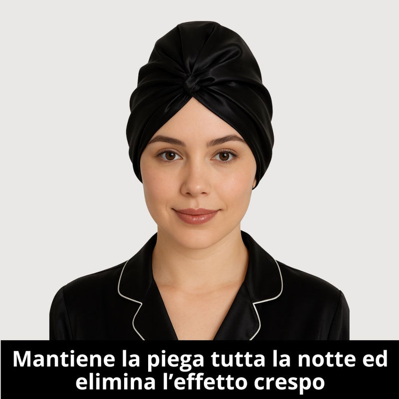 Cuffia di Seta Per Capelli | Nera – Offtopic